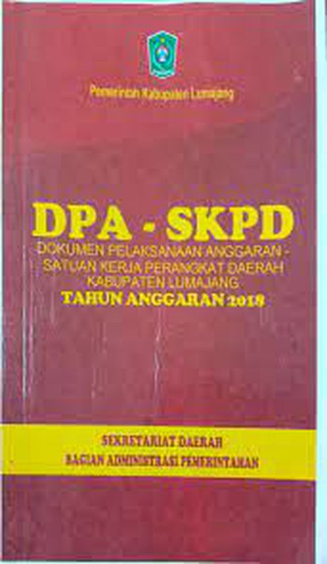 CETAK BUKU DPA SKPD ( 1 BUKU X 5 BUAH )