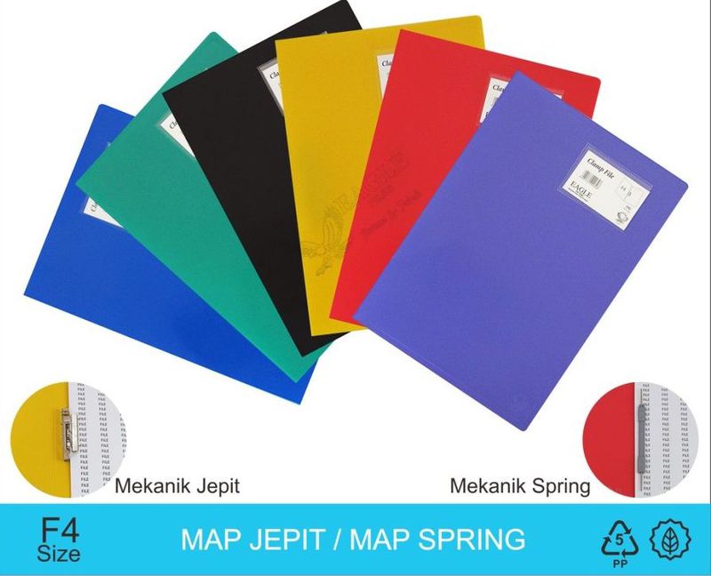 EAGLE Map Jepit / Clip File / Map Plastik Snelhecter F4 (Folio)