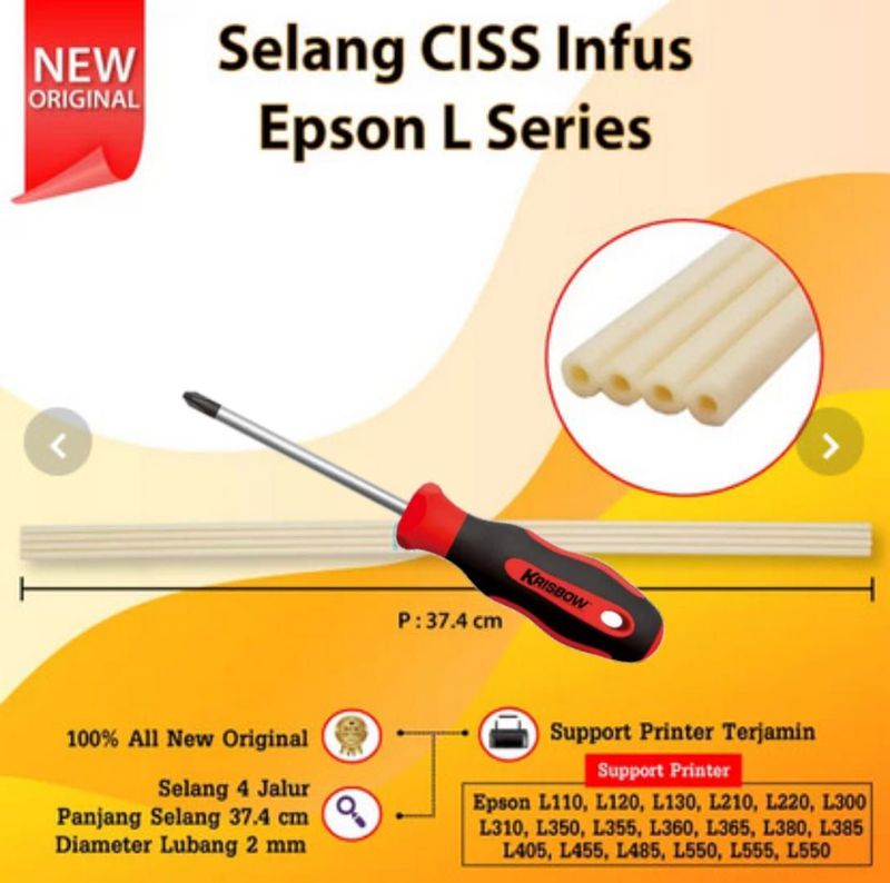 Selang CISS Infus Printer Epson L Series Plus Pemasangan