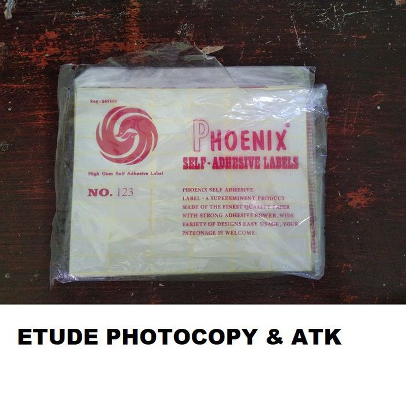 Label Harga No.123 ( Stiker Tempel Putih )