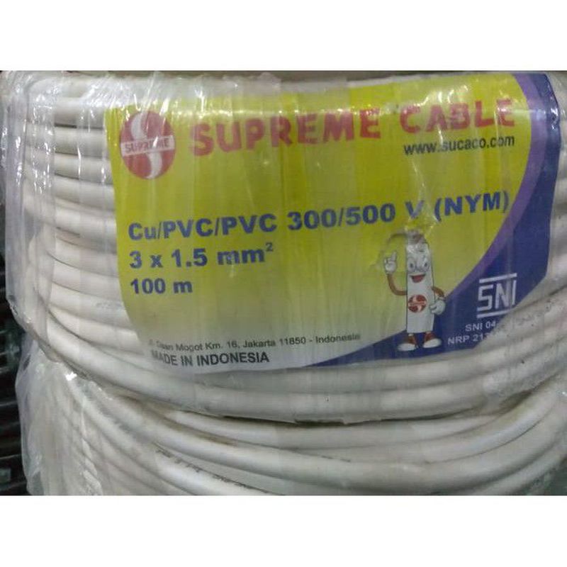 Kabel NYM Spesifikasi : 3 X 1.5 Mm
