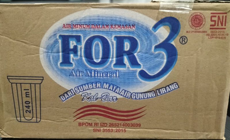 Air Mineral Gelas FOR 3