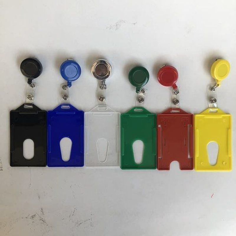 id card holder - Hitam