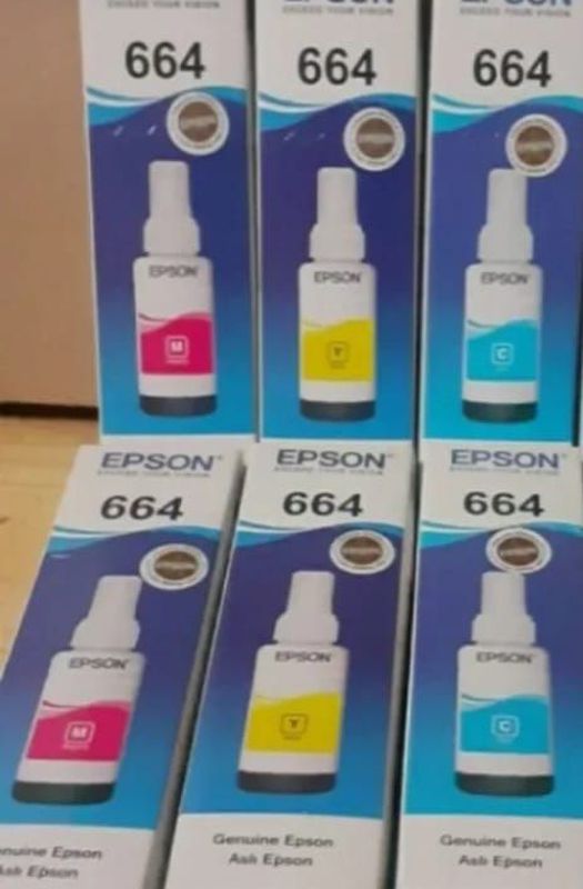 Tinta Printer Epson Original T664 Colour for L100, L110, L200, L210 ...