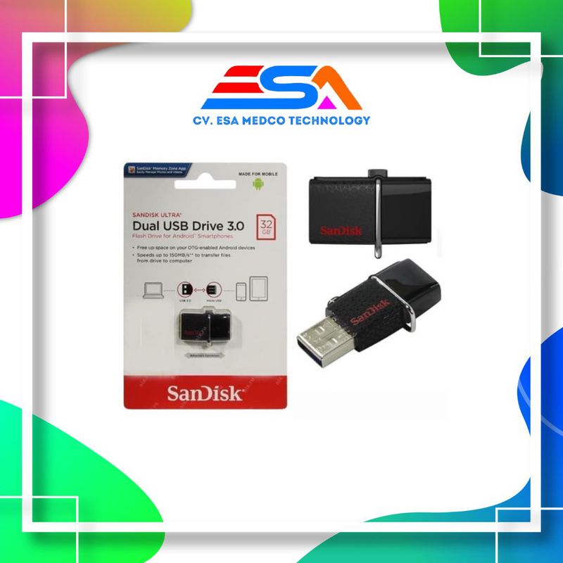Flashdisk Sandisk OTG 32GB Ultra Dual Drive USB 3.0