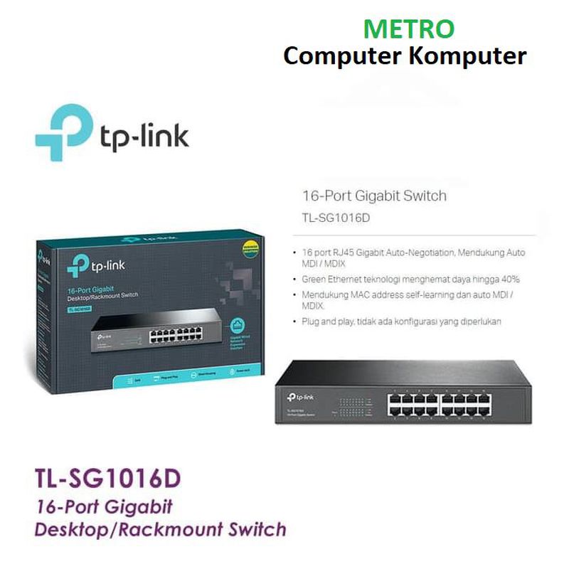 SWITCH HUB TP-LINK TL-SG1016D (16 PORT)