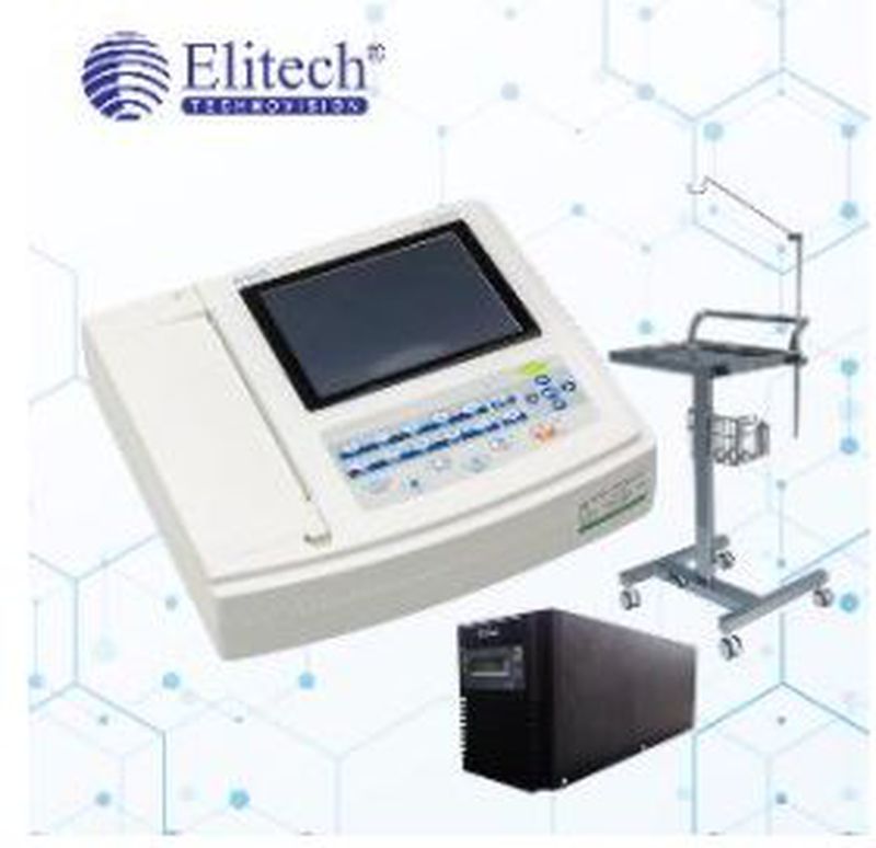 ELITECH - INDONESIA ELECTROCARDIOGRAPH ECG-1200G - Trolley+UPS