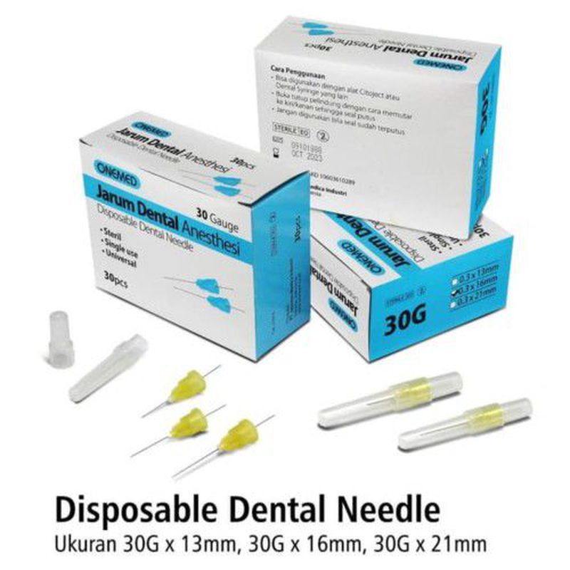 ONEMED Disposible Dental Needle - Uk 30G X 13mm