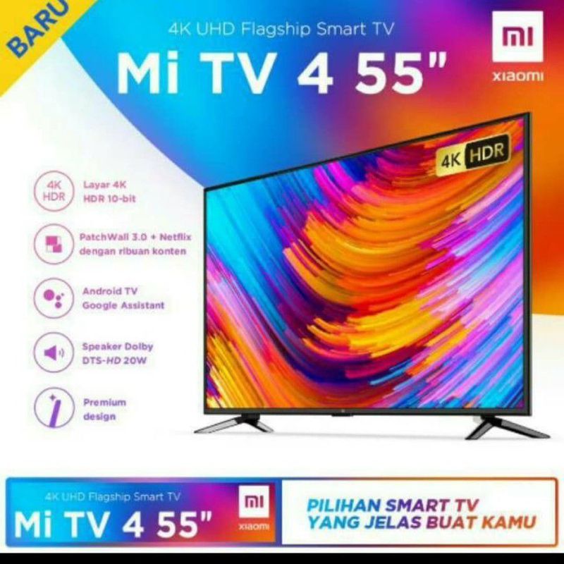XIAOMI 55INCH SMART LED TV 55A4 4K ULTRA HD HDR ANDROID 9.0 NETFLIX