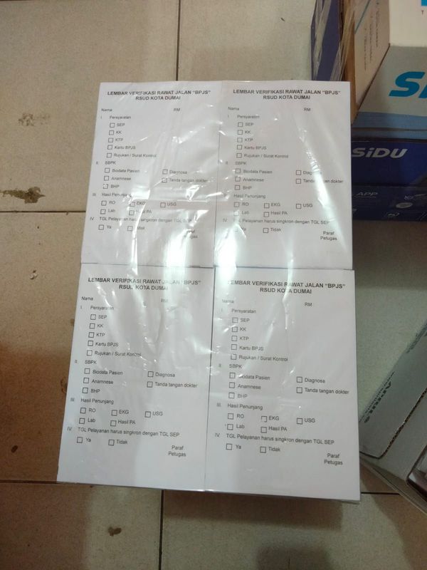 CETAKAN BLANGKO LEMBAR VERIFIKASI RAWAT JALAN BPJS