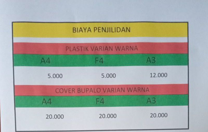 Penjilidan Bupalo A4,F4,A3