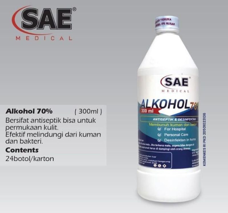 Alkohol Medis 70 % 300 ml Antiseptik dan Desinpektan