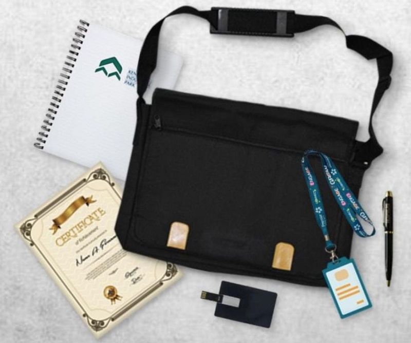 Paket tas seminar kit ( tas , ballpoint , blok note , flashdisk , tali ...