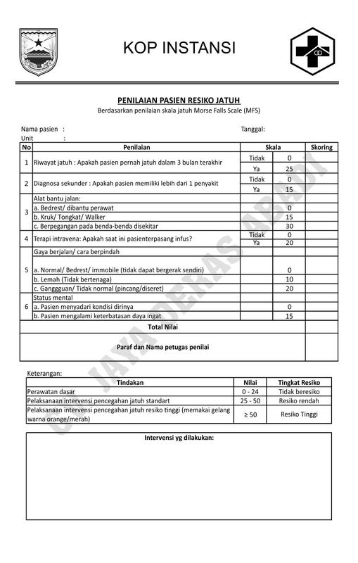 Form Penilaian Pasien Resiko Jatuh