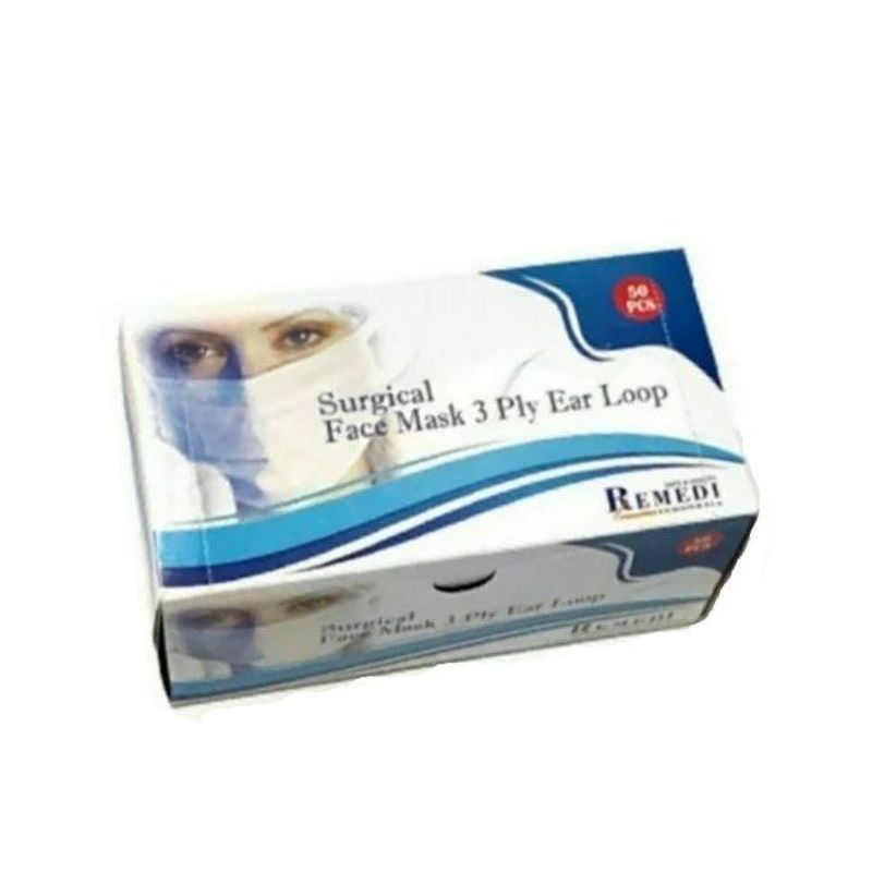 Masker Medis REMEDI Surgical Mask 3-ply Ear Loop