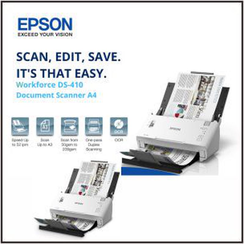SCANNER EPSON DS-410 EPSON DS410 SCAN GARANSI RESMI