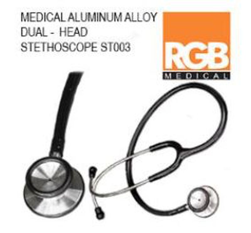 RGB MEDICAL ALUMINIUM ALLOY DUAL-HEAD STETHOSCOPE FOR ADULT/ STETOSKOP