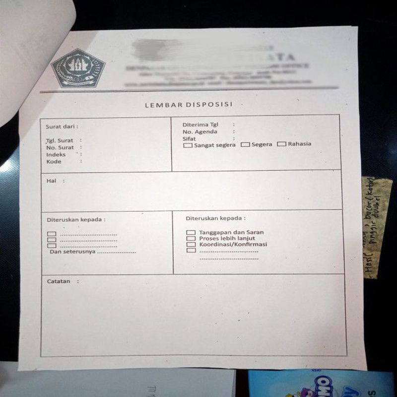 BUKU LEMBAR DISPOSISI