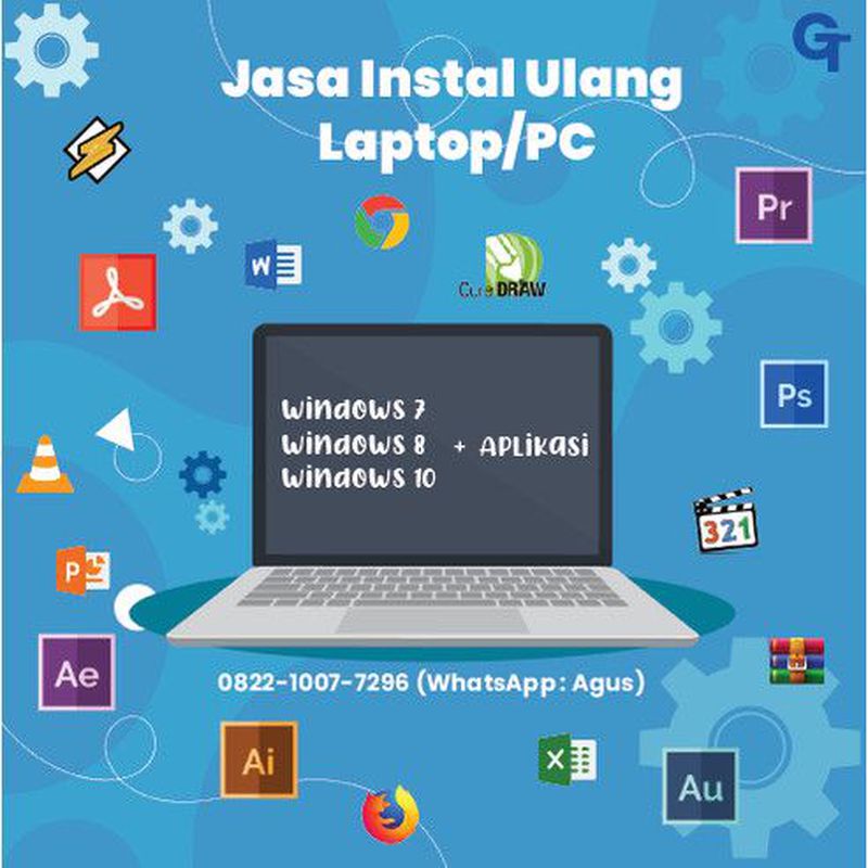 Jasa Install OS Windows 7/8/10 + Aplikasi (Paket Kantor) - Windows 10