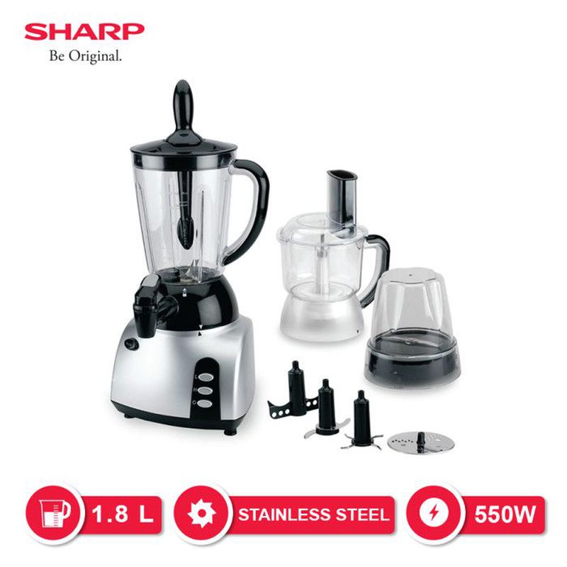 SHARP EM-181-ST BLENDER CHOPPER PEMOTONG 2 IN 1 LENGKAP