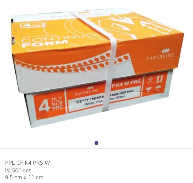 continuous form 4 ply perforasi warna