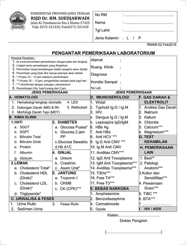PENGANTAR PEMERIKSAAN LABORATORIUM - Per RIM
