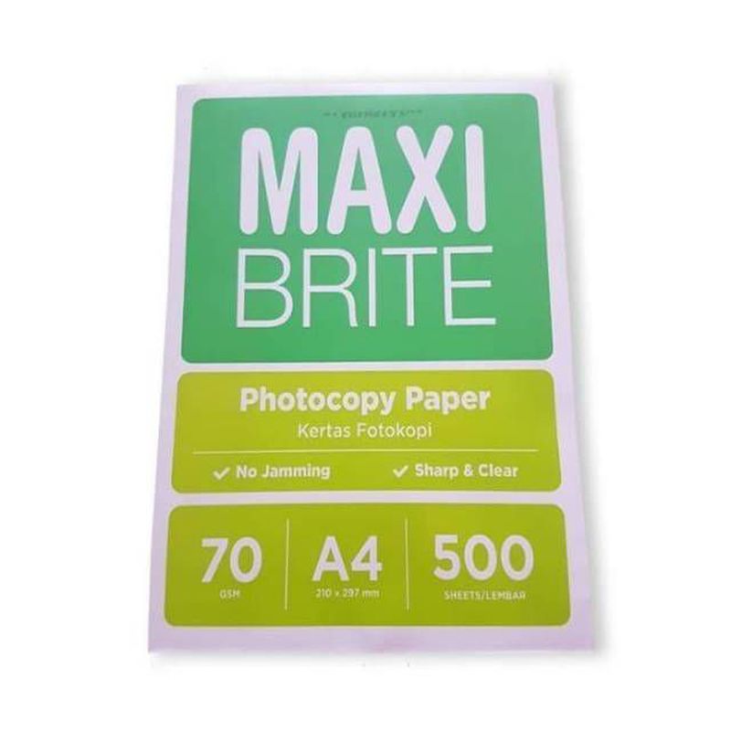 Kertas HVS Kuarto A4 70 gram / Kertas HVS A4 Maxi Brite 70 gr