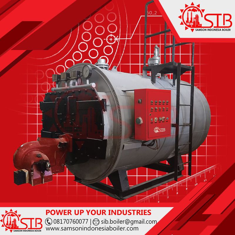 NEW Steam Boiler 2 ton perjam + tungku/furnace BATU BARA/KAYU/CANGKANG