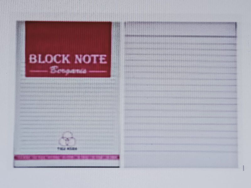 block note bergaris tiga roda