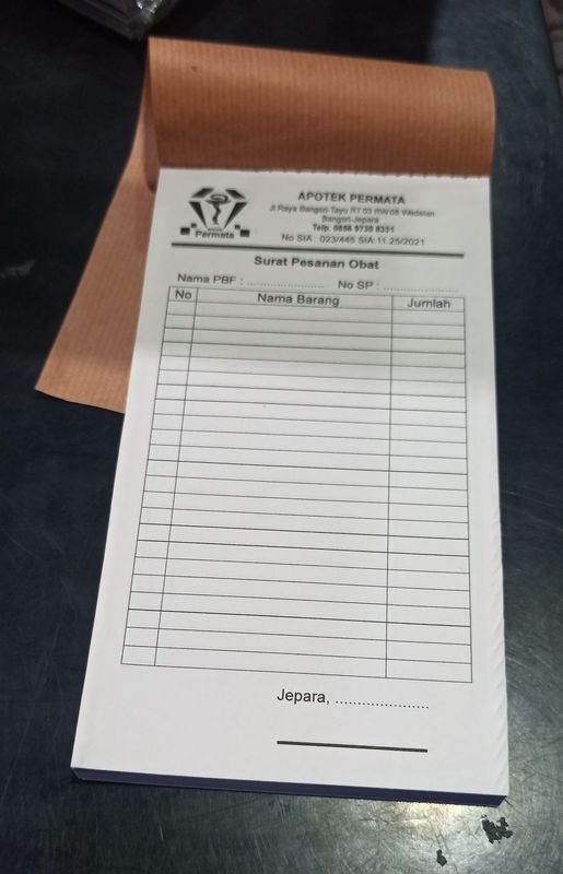 Cetak Nota Rangkap 2 Ply Ukuran A5