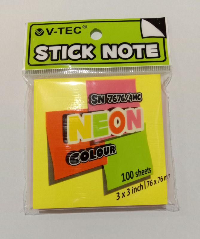 Stick Notes 76x76mm V-Tec