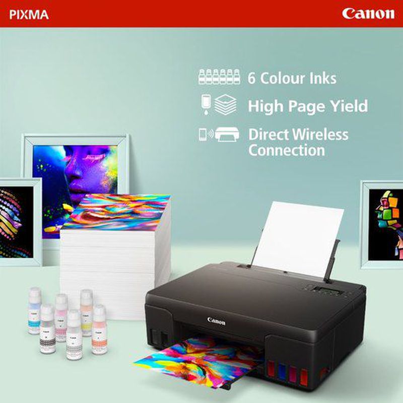 PRINTER INKJET CANON PIXMA G570 Wifi ( Print Only -Tinta Canon GI-73 C,M,Y,R,GR,BK)