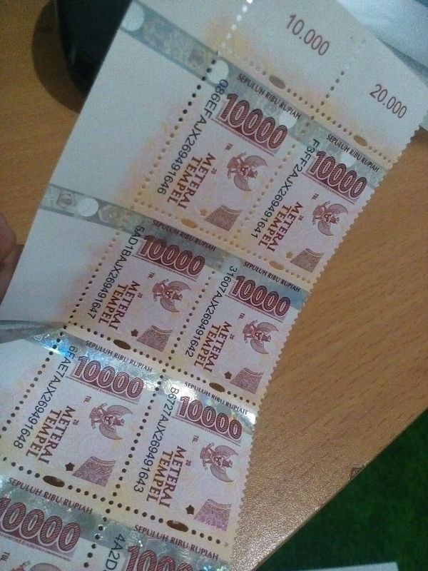 Materai 10000 original