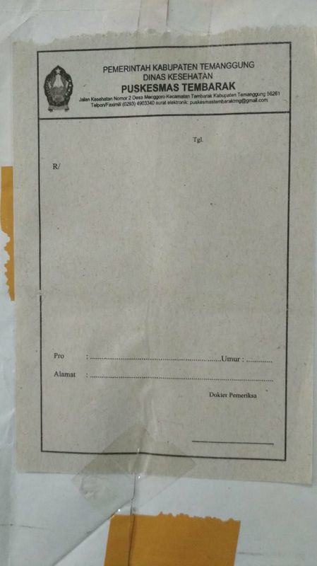 Blangko Resep Obat Luar