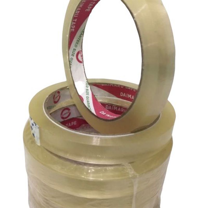 Isolasi/ lakban bening 1/2 inci per roll