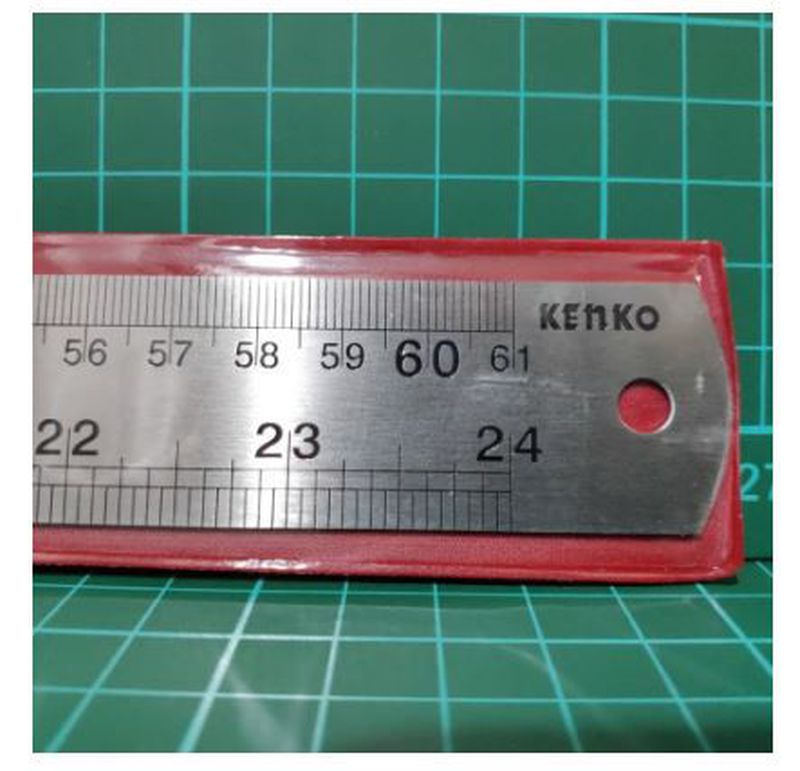 Penggaris / Ruler Bahan Besi / Steel Merk Kenko 60 cm