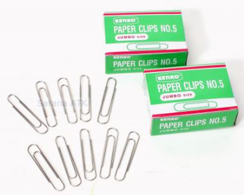 Paper Clip Trigonal Besar Merk Kenko No. 5 (Isi dalam 10 Kotak Kecil)