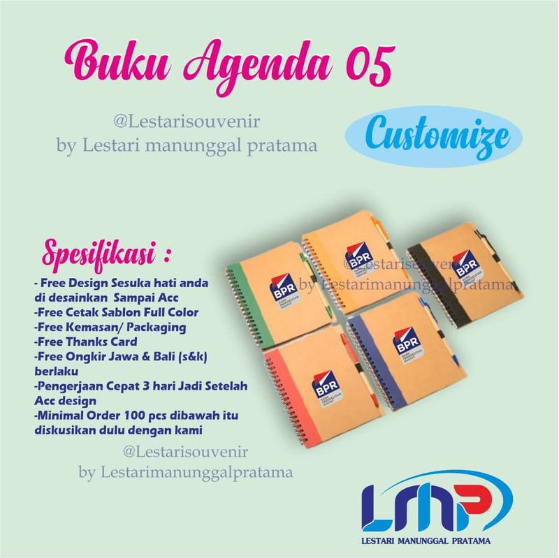 merchandise souvenir custom notebook 01 / souvenir kantor notebook ...