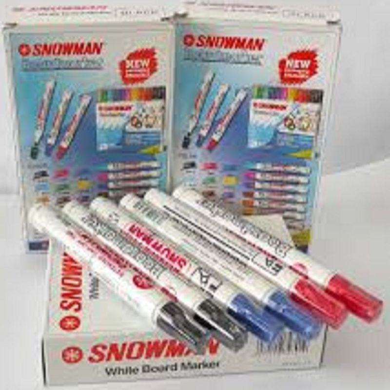 Spidol Snowman White Board - Biru