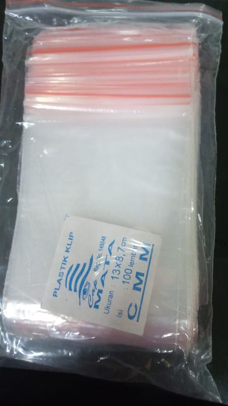 PLASTIK KLIP/OBAT UKURAN 13x8,7 cm