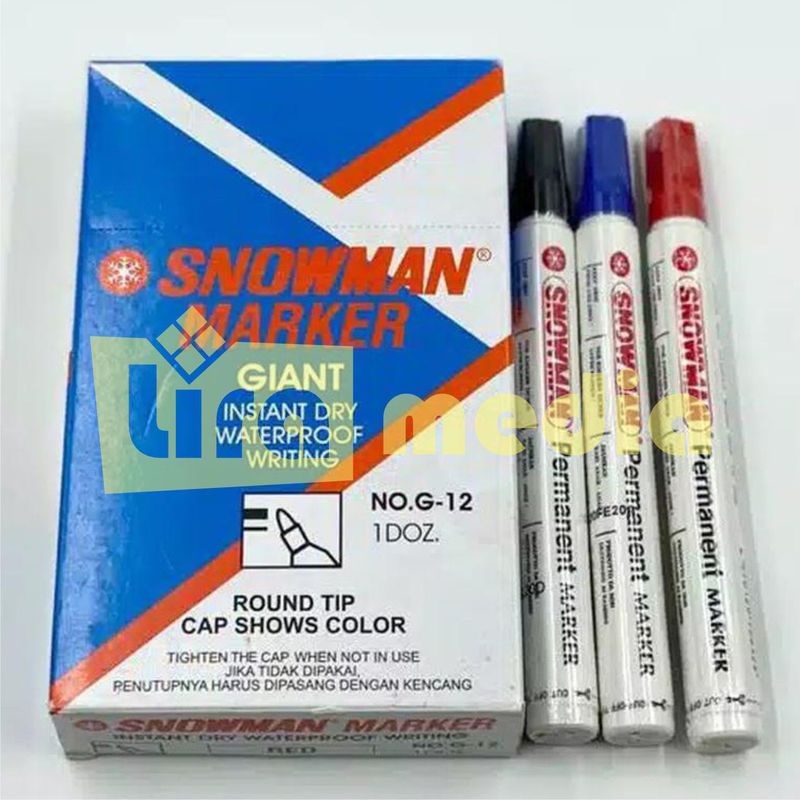 Spidol Permanen Snowman - Hitam