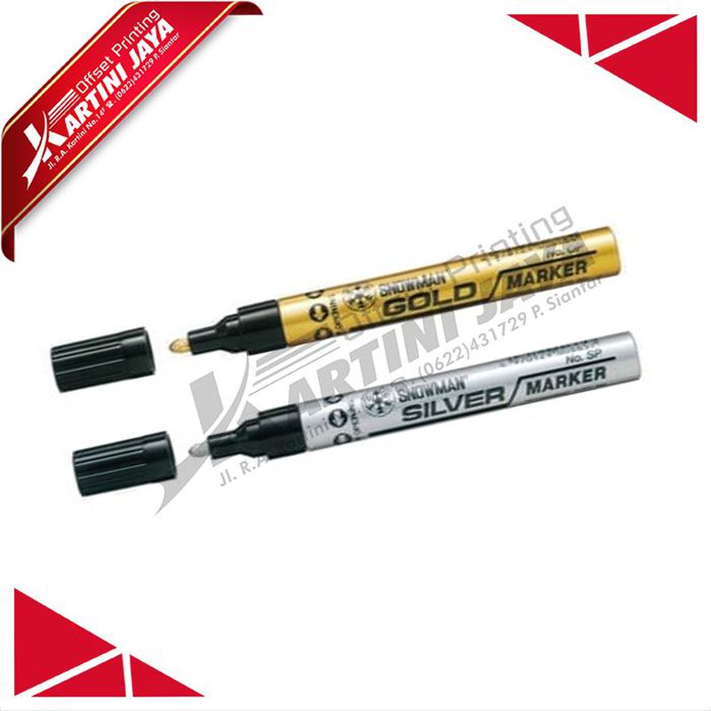 SPIDOL SNOWMAN MARKER GOLD/SILVER