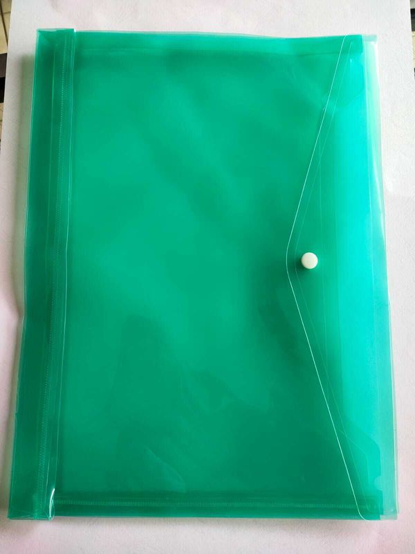 Map Plastik Kancing Folio/Map Kantong Plastik - Hijau