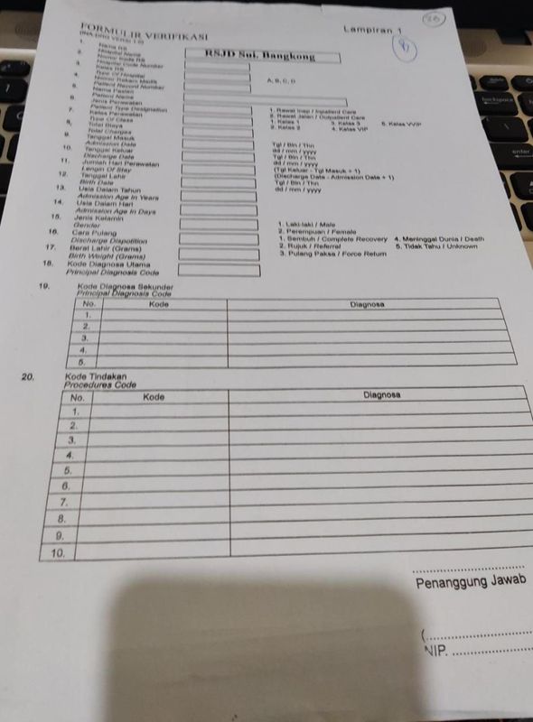CETAK BLANKO FORMULIR VERIFIKASI BPJS