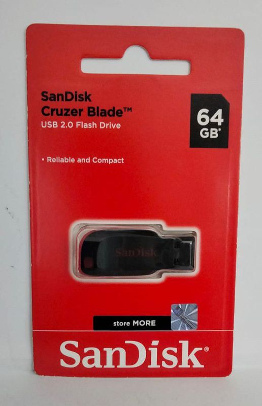 Flashdisk Sandisk Cruzer Blade 64 GB (USB 2.0 Flash Drive)