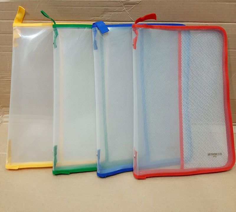 MAP PLASTIK SLETING JARING /MAP ZIPPER SLETING JARING /UKURAN FOLIO