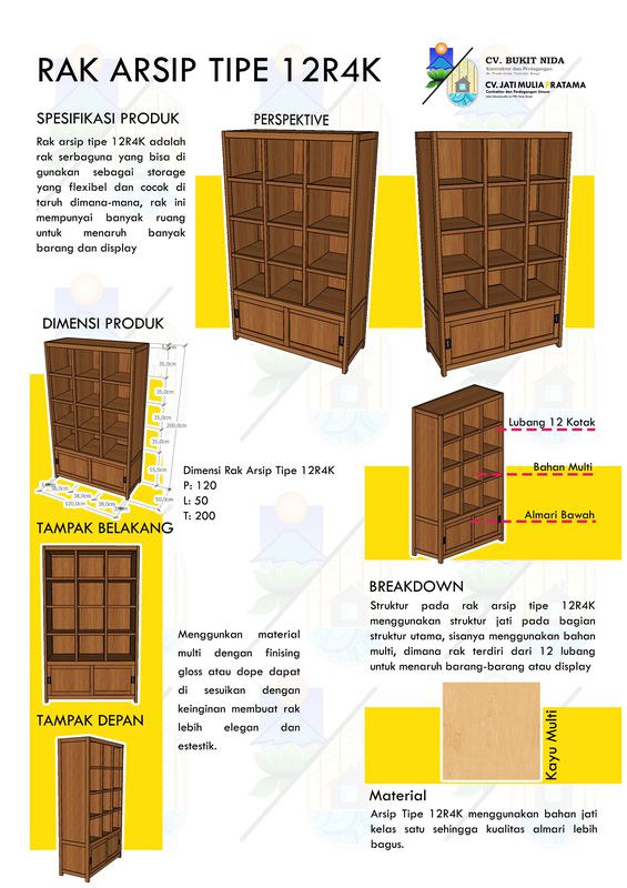 Rak Arsip Tipe 12R4K