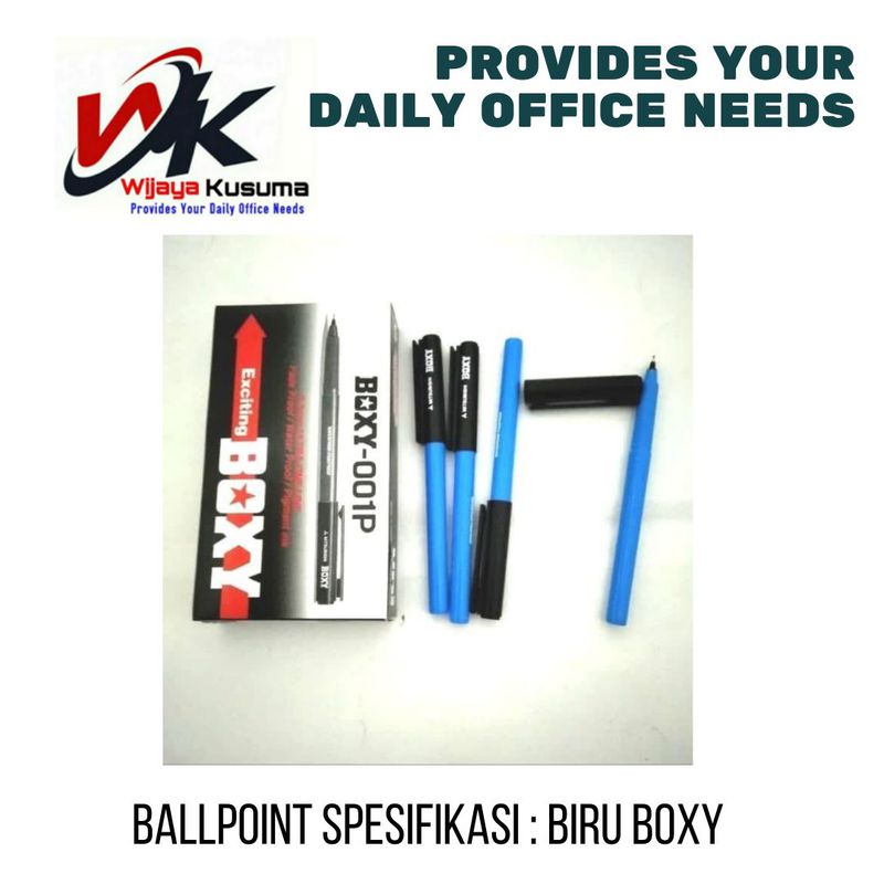 Ballpoint Boxy - Biru