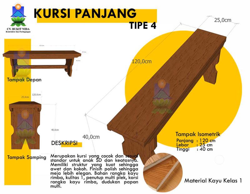 Kursi Panjang Tipe 4
