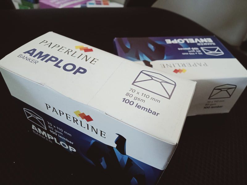 amplop kecil putih paperline 80 grm 70x110mm